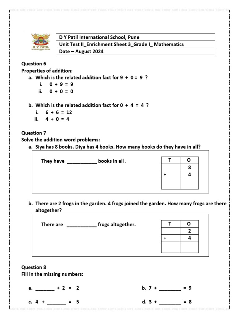 MATHS Enrichment Sheet 3 | PDF