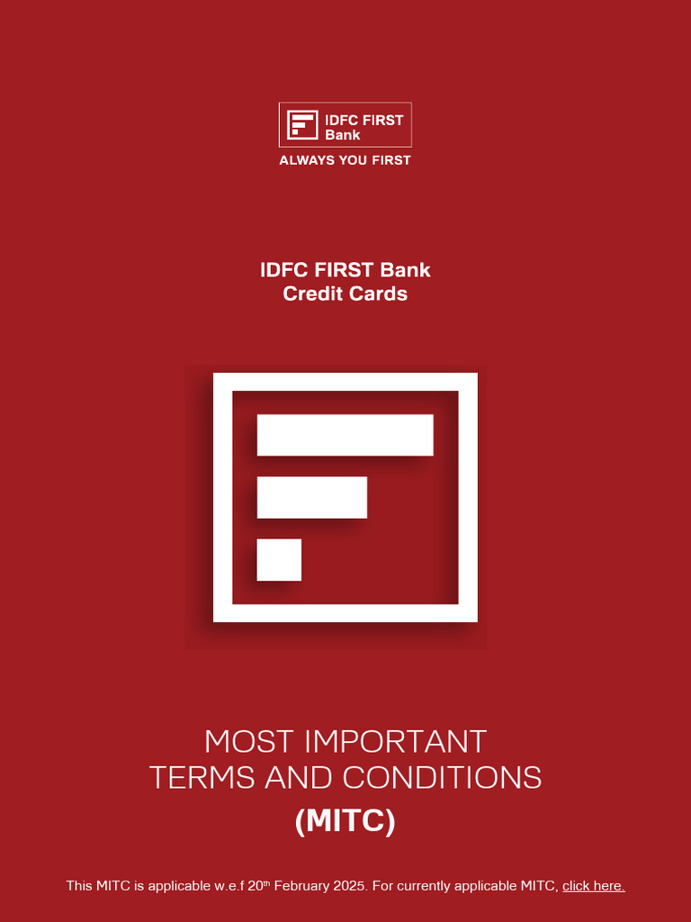 MITC-Document-Customer | PDF | Credit Card | Payments