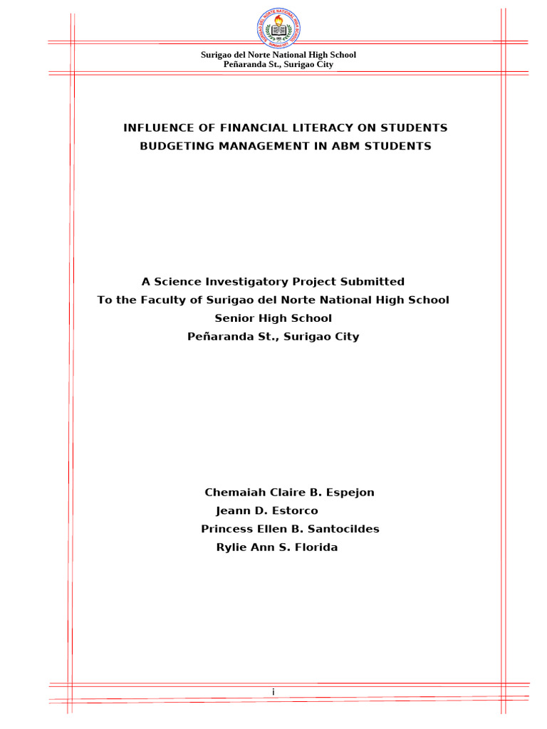 Financial Literacy's Impact on ABM Students | PDF | Data Analysis ...