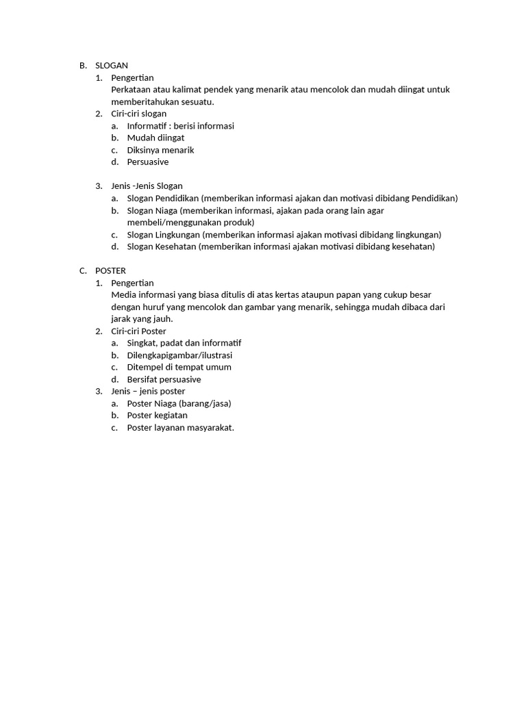 Pengertian, Ciri Dan Jenis | PDF