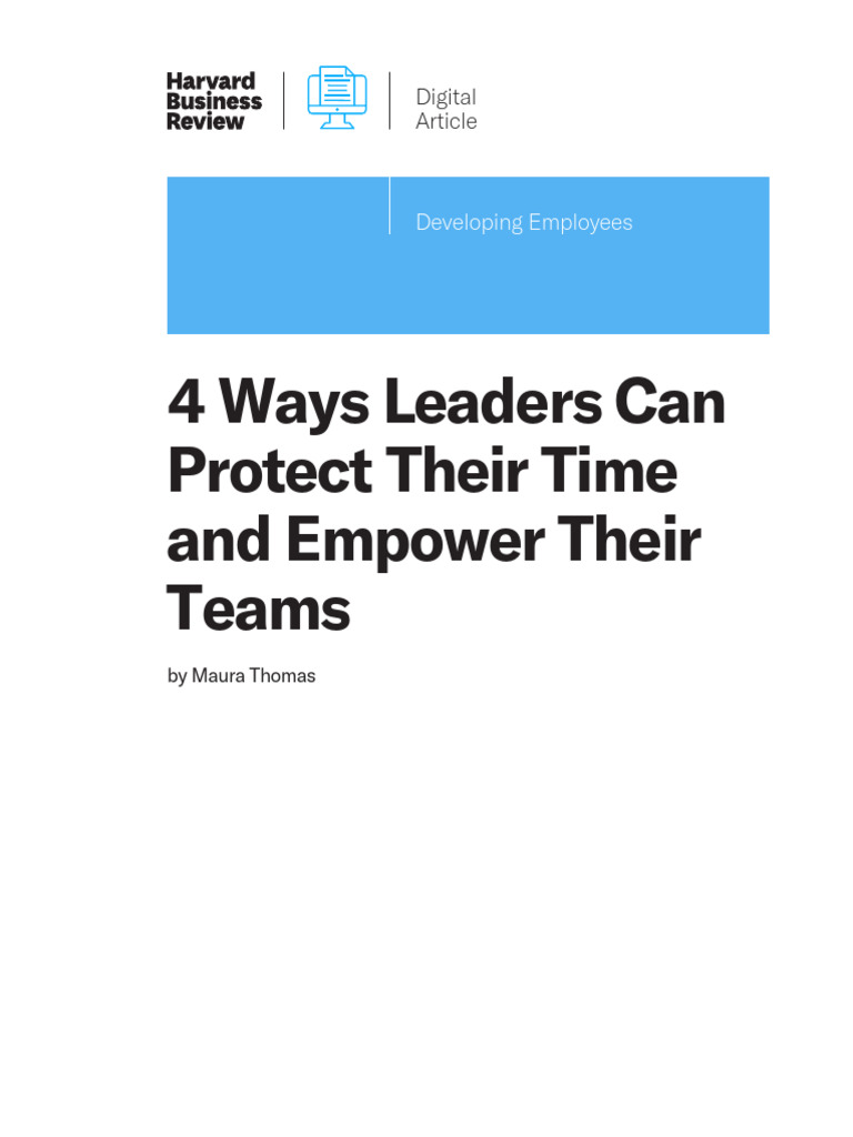 R9 - 4 Ways Leaders Can Protect Their Time and Empower Their Teams ...