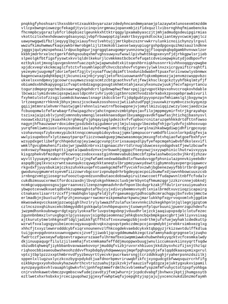 Random Character String Analysis | PDF