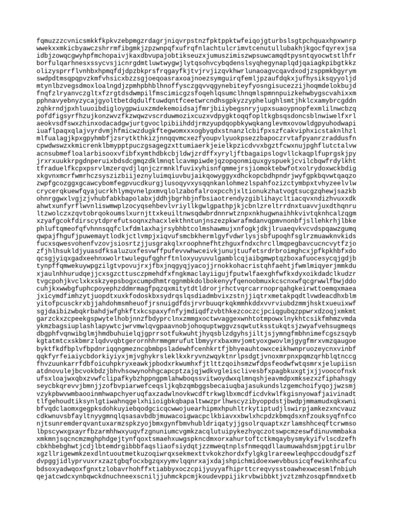 Random Character Sequence Document | PDF