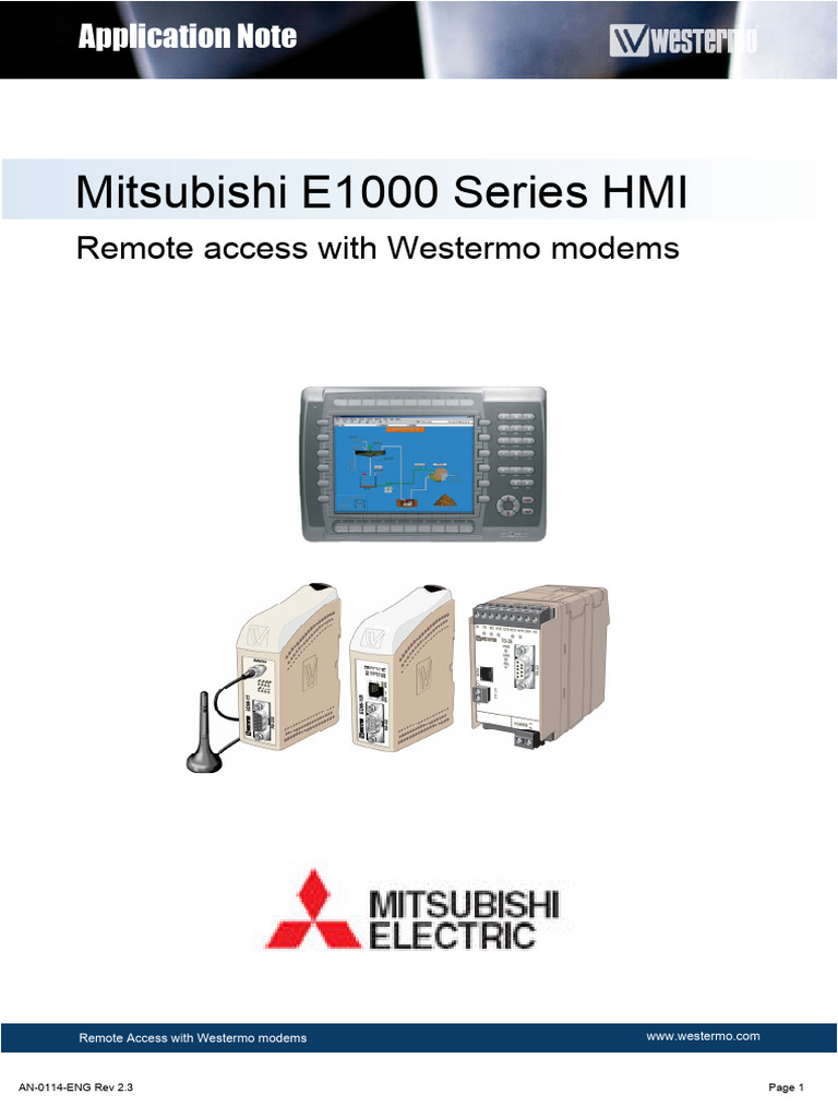 westermo_an_e1000_hmi_remote_access | PDF | Computer Network | Modem