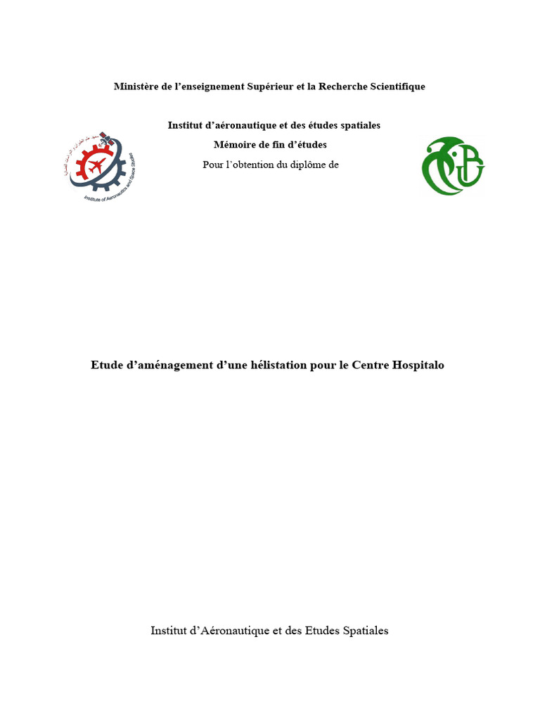 Aménagement d'une hélistation à Ouargla | PDF | Hélicoptère | Aviation