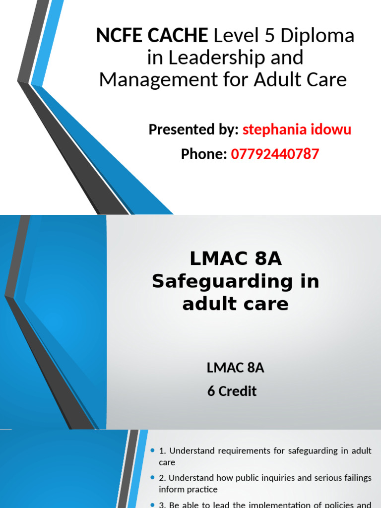 LMAC 8A Safeguarding | PDF | Caregiver | Police