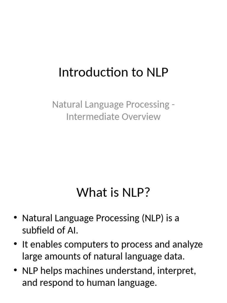 NLP_Intermediate_Presentation | PDF