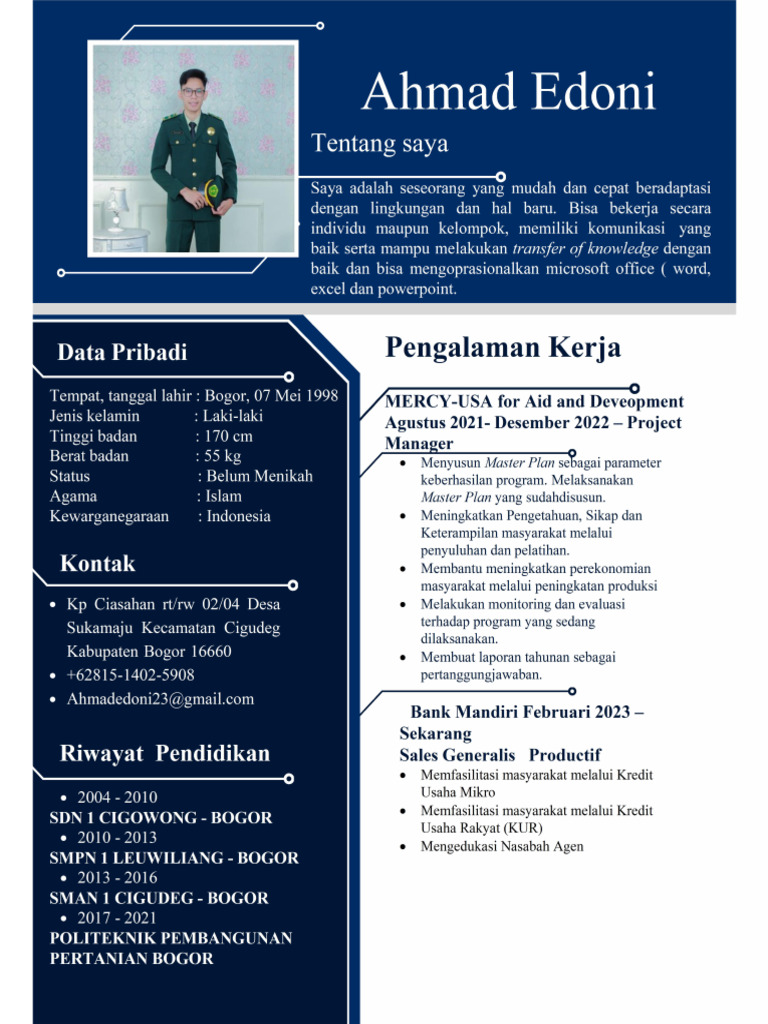 cv ahmad edonii | PDF