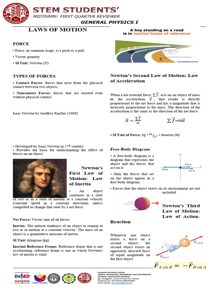 GEN PHYSICS 1 - Laws of Motion | PDF | Force | Friction