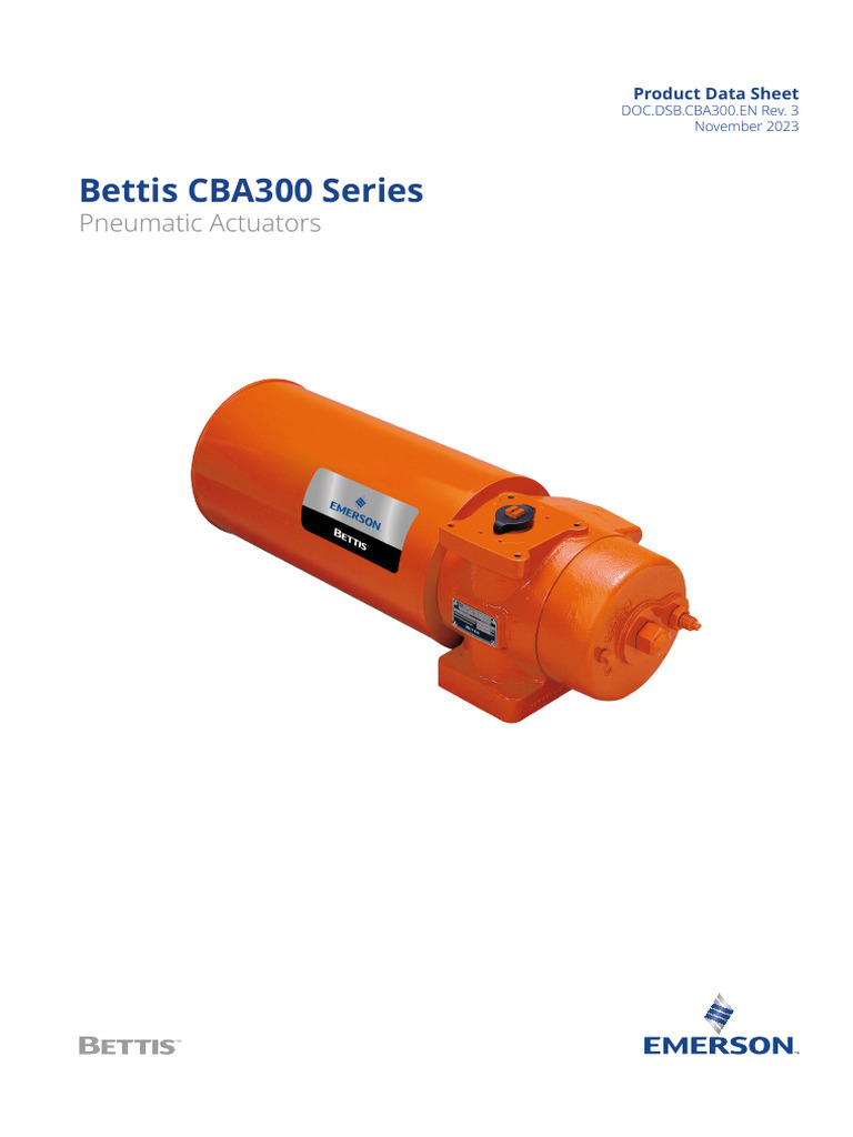 Catalog Bettis CBA300 Series | PDF | Actuator | Valve