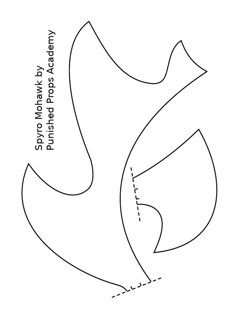 Punished Props Spyro Mohawk Template | PDF