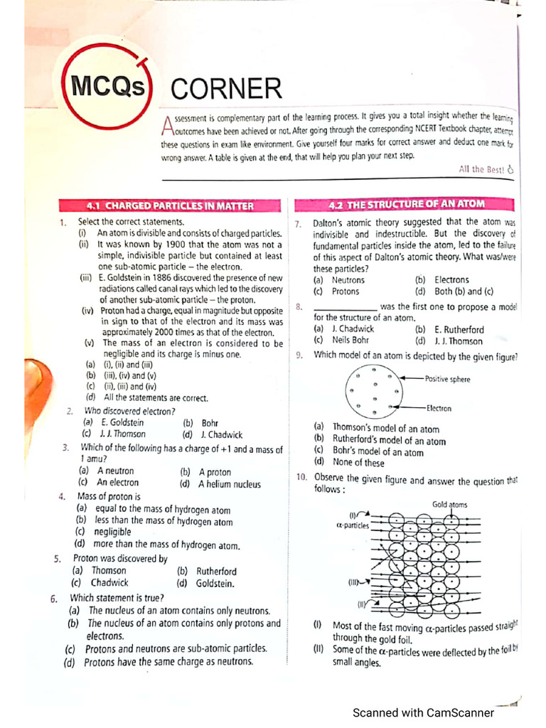 STRUCTURE OF ATOM (4) | PDF