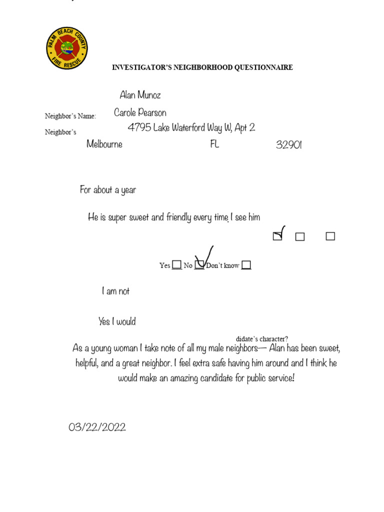 Neighbor Questions 2 | PDF