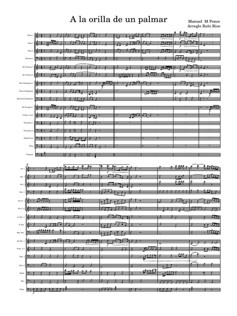 Ala orilla de un palmar Tuba | PDF | Elementary Organology | Aerophones