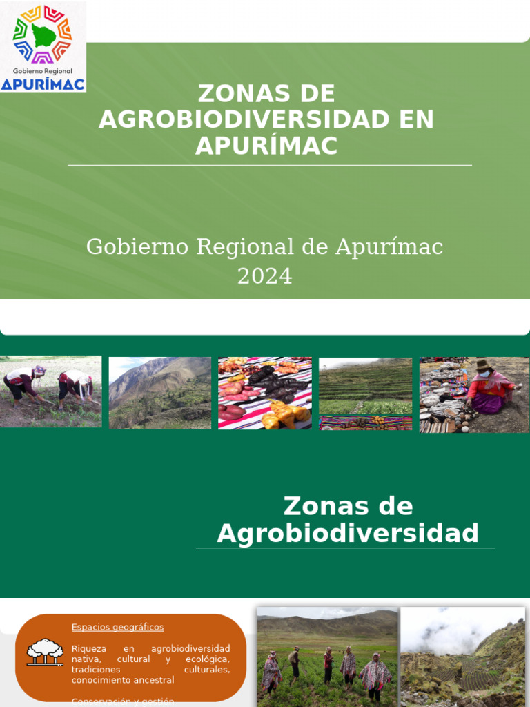 Zonas de Agrobiodiversidad en Apurímac | PDF