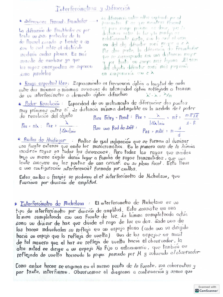 Interferometria y Difraccion | PDF