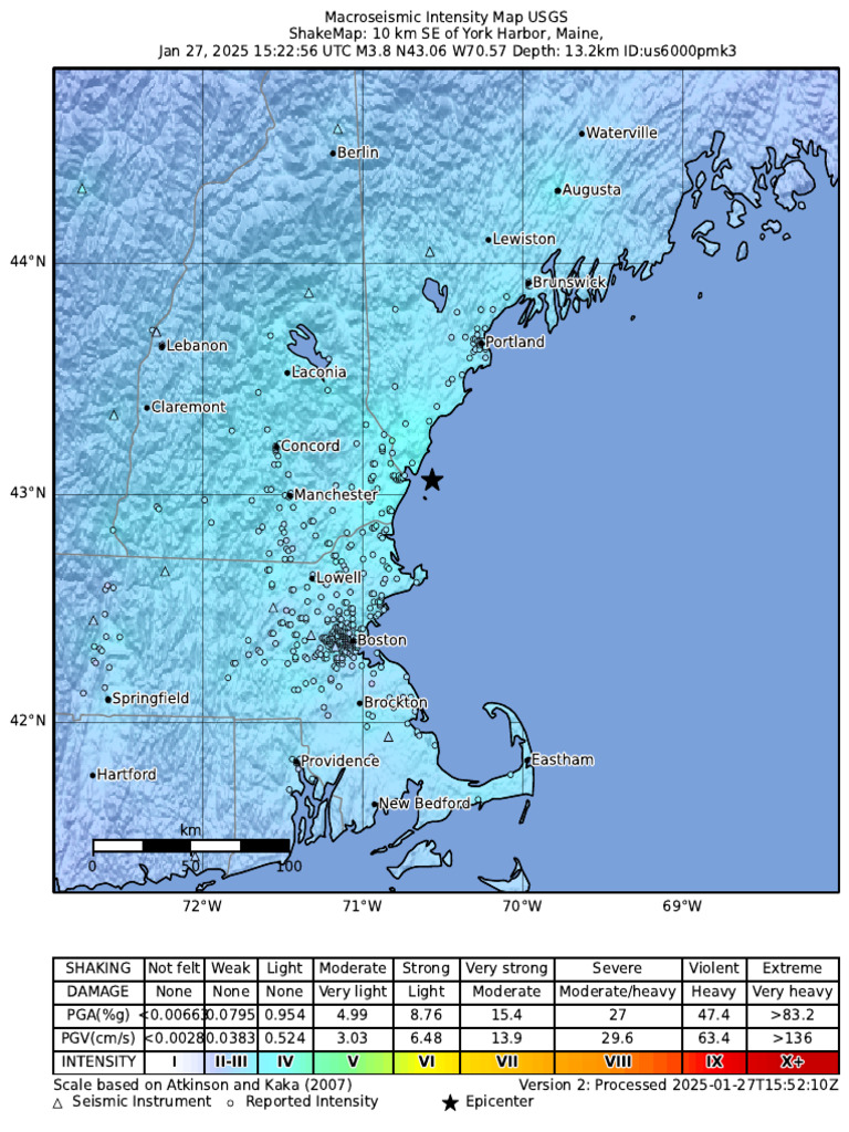 Macroseismic Intensity Map | PDF