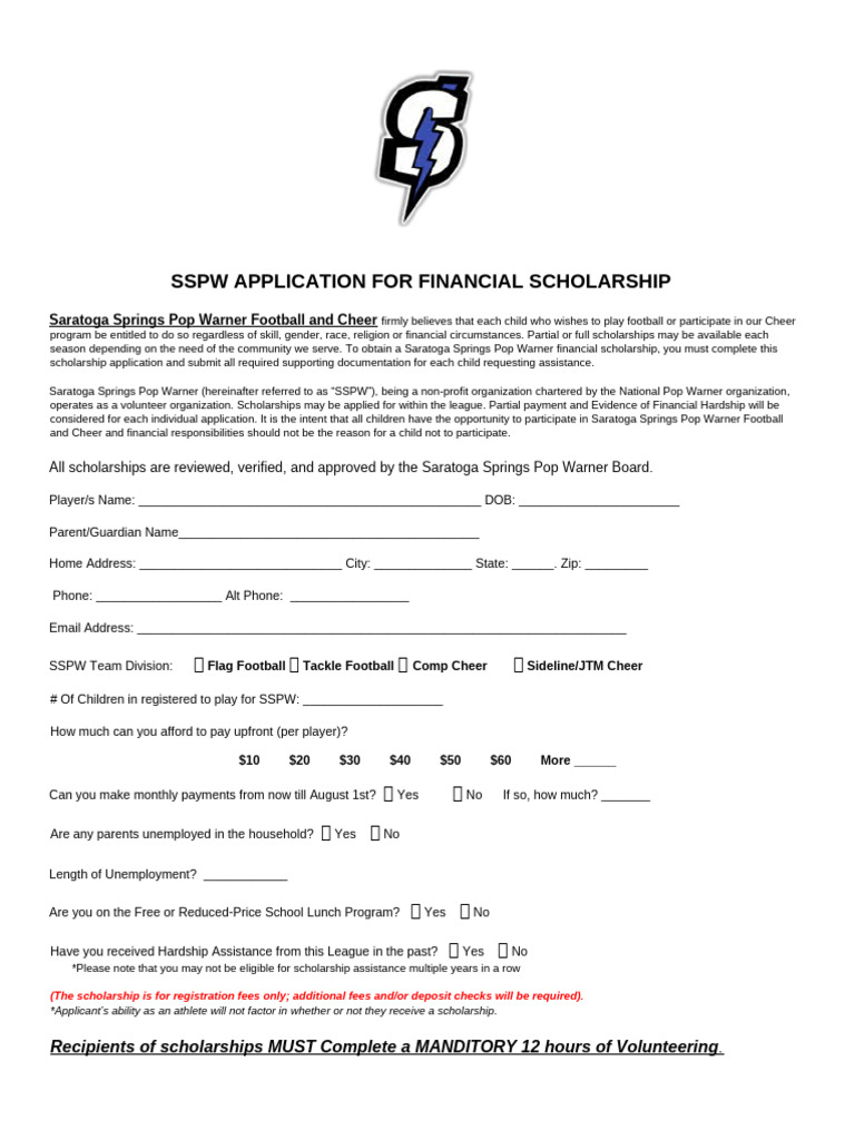 2024 Scholarship Application | PDF