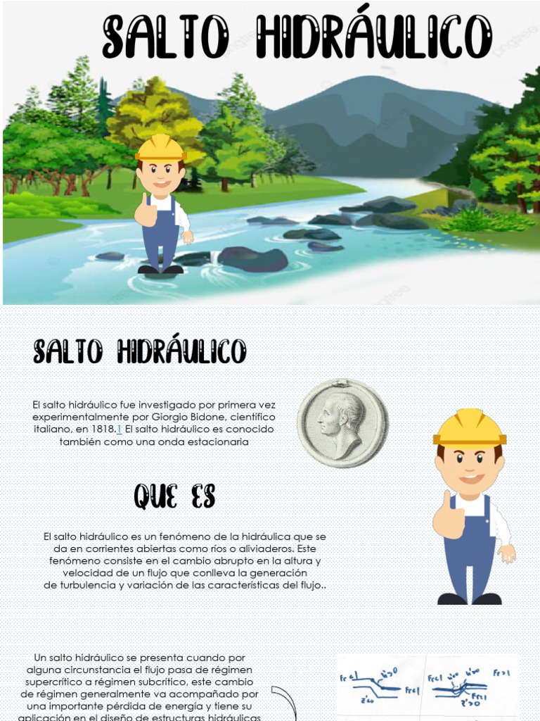 Características Y Aplicaciones Del Salto Hidráulico Pdf Movimiento