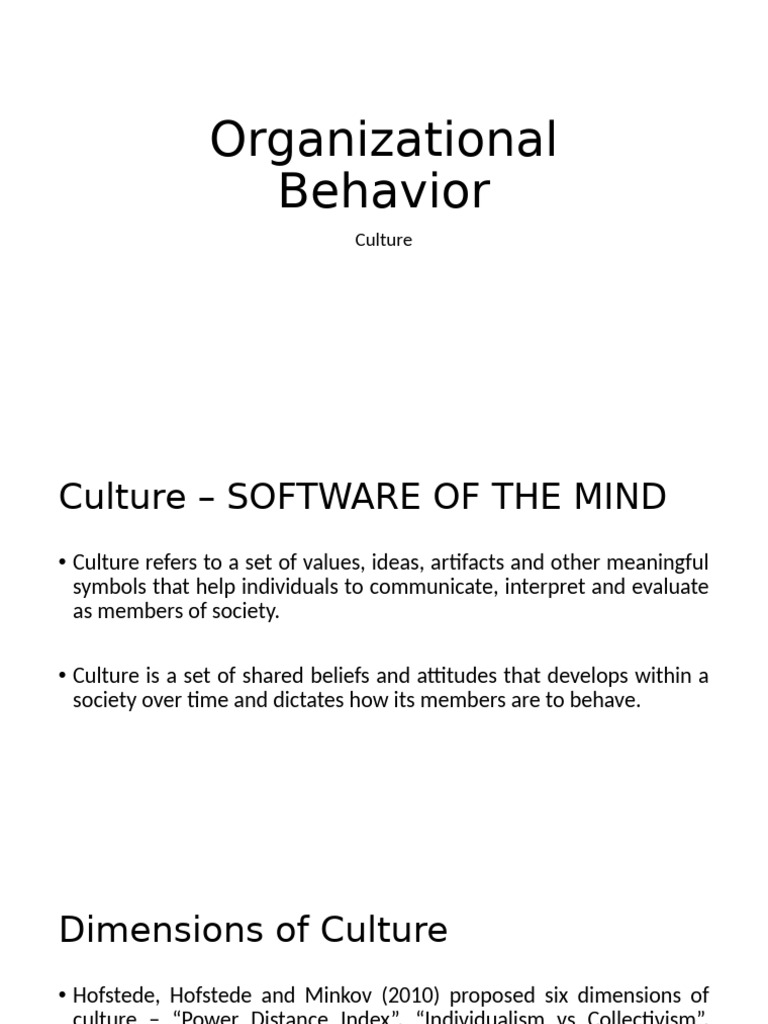 Culture | PDF | Psychology | Behavioural Sciences
