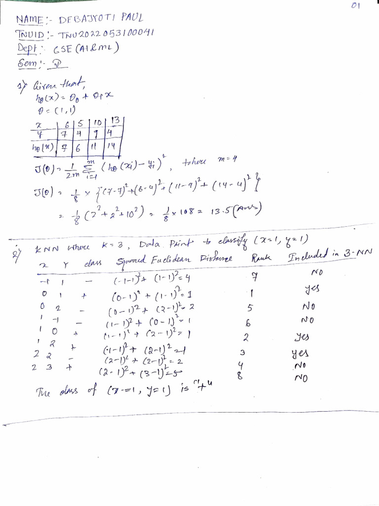 41 Debajyoti Paul Machine Learning Assignment | PDF