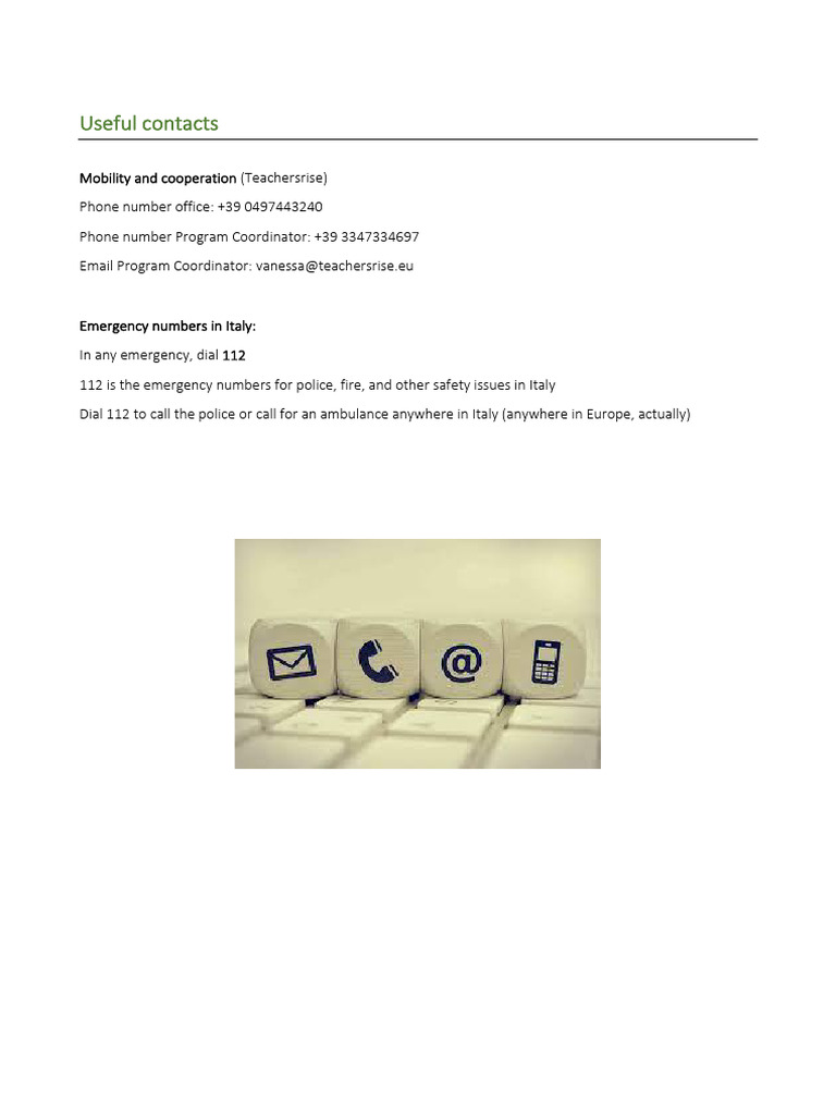 Useful Contacts | PDF