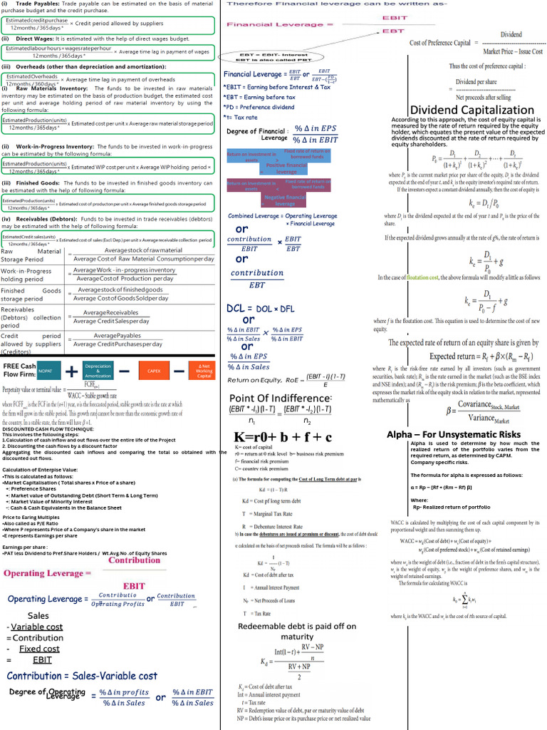 Components of DCF | PDF