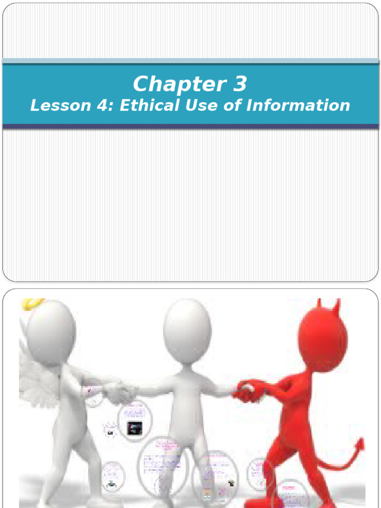 3.2 LC09 Chapter 3 Lesson 4 Ethical Use of Information | PDF