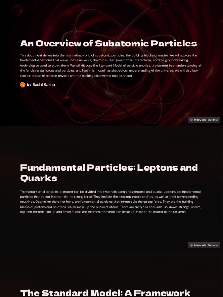 An Overview of Subatomic Particles | PDF | Radioactive Decay ...