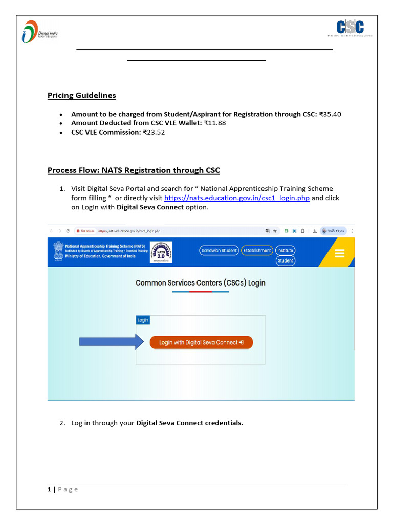 Process Flow Manual - NATS Registration Through CSC | PDF