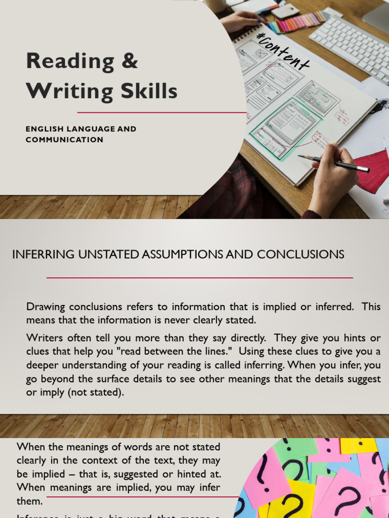 Inferring Unstated Assumptions | PDF | Inference | Argument