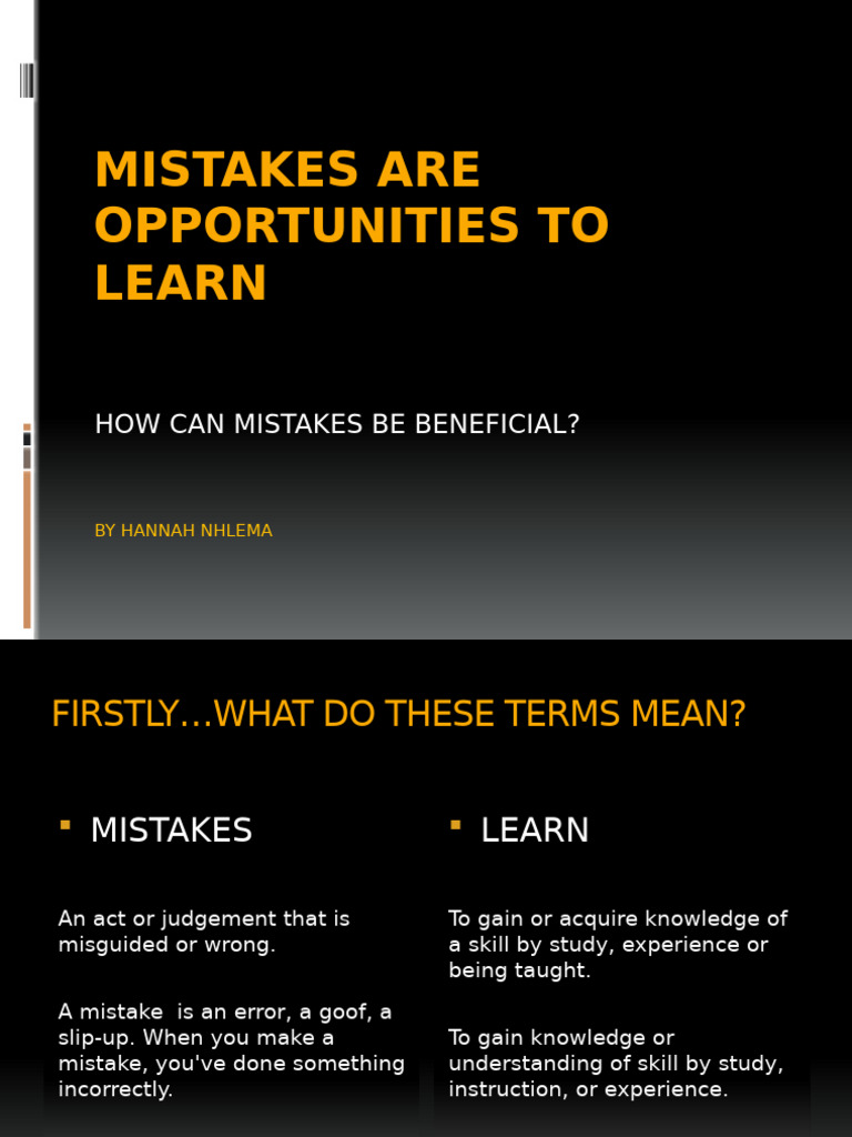 Benefits of Learning from Mistakes | PDF | Behavioural Sciences | Learning