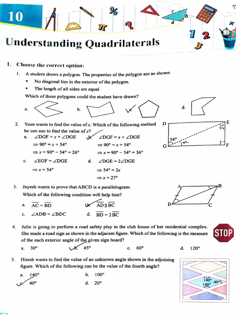 Quadrilateral Workbook VIIID | PDF | Geometry | Classical Geometry