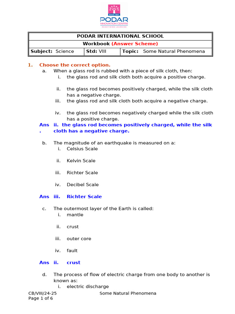 1724822051661.as WB CB VIII Sci Some Natural Phenomena | PDF | Electric Charge | Plate Tectonics