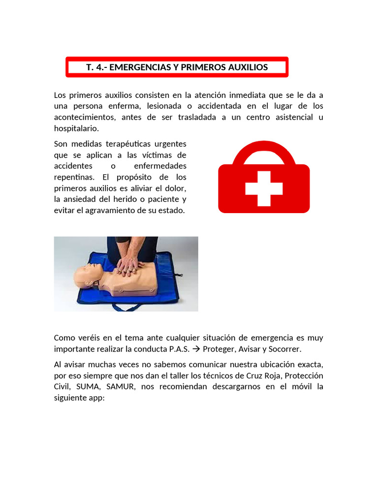 Tarea Tema Primeros Auxilios 2 | PDF | Primeros auxilios
