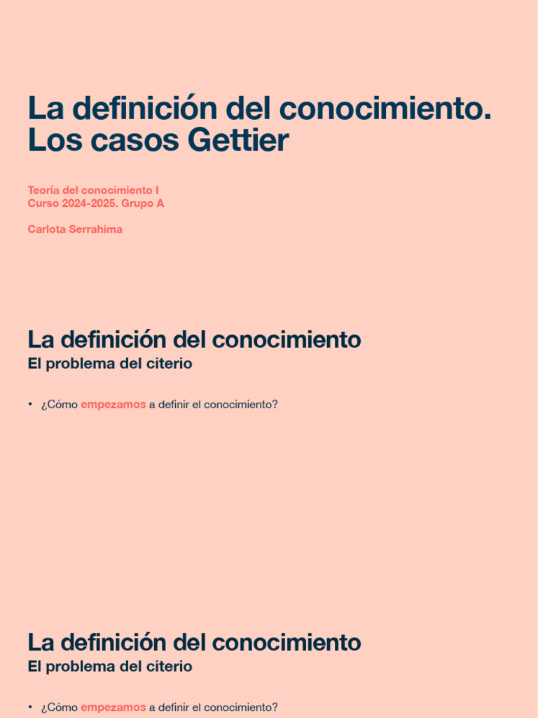 Teoría Del Conocimiento - Definición Del Conocimiento Gettier | PDF ...