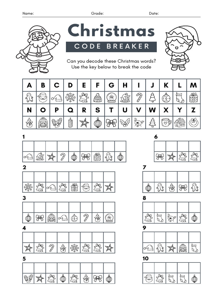 Christmas Code Breaker Puzzle | PDF