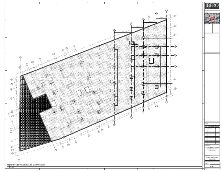 B-001 - Planta Estructural de Cimentación | PDF
