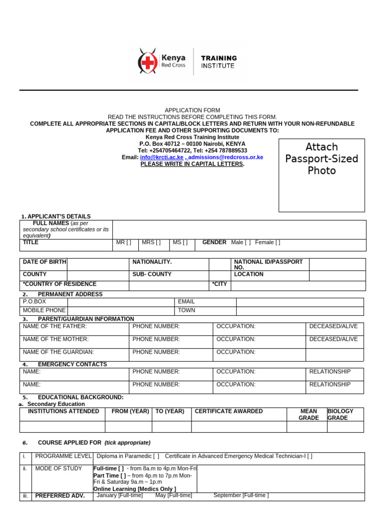 Academic Course Application Form 2022-2023 | PDF | Emergency Medical ...