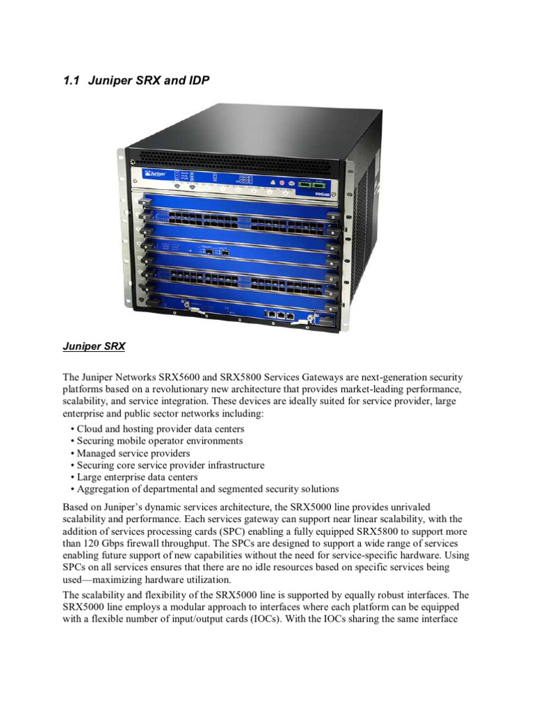 Juniper SRX and IDP | PDF | Virtual Private Network | Transport Layer ...