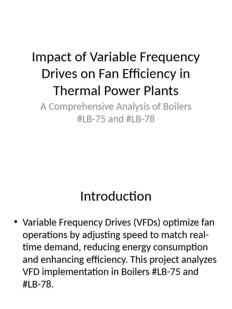 VFDs Boost Efficiency in Power Plants | PDF