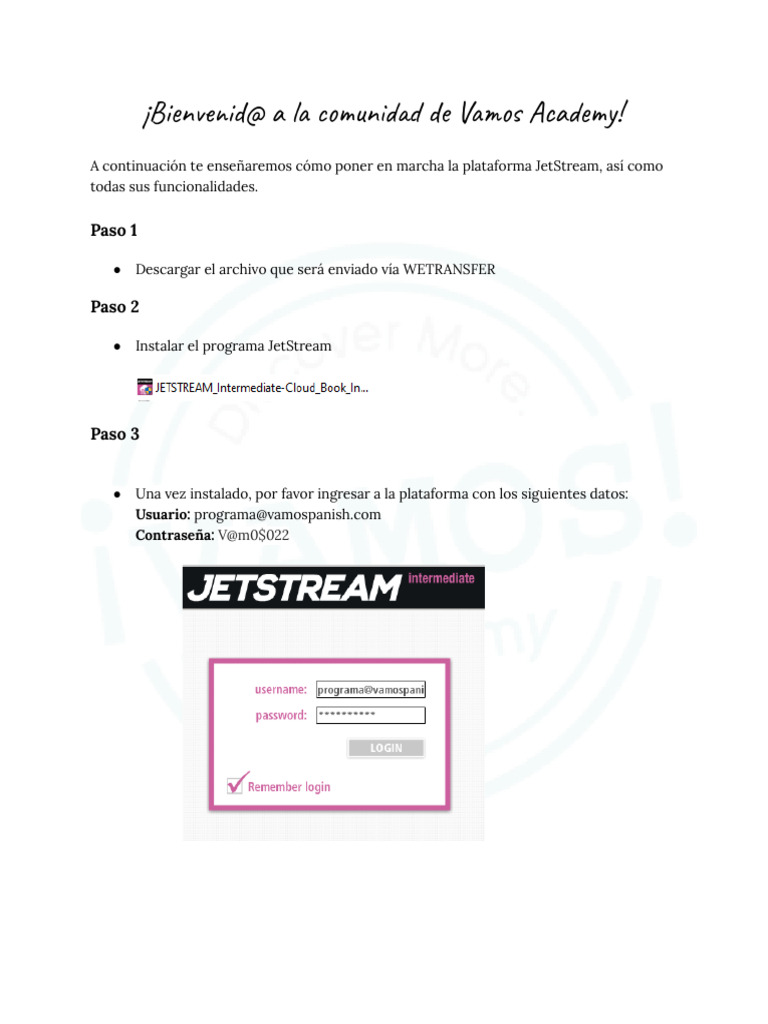 Instructivo Jetstream Nuevo | PDF