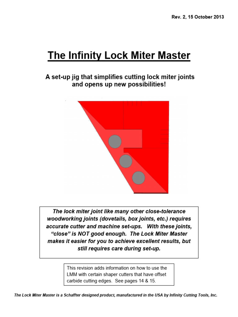 Lock Miter Master Setup Guide | PDF | Cabinetry