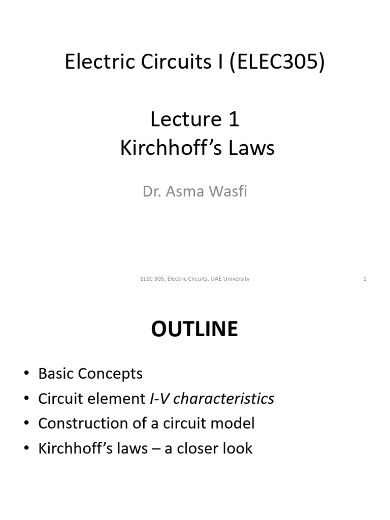 Kirchhoff's Laws in Electric Circuits | PDF | Electrical Network | Voltage