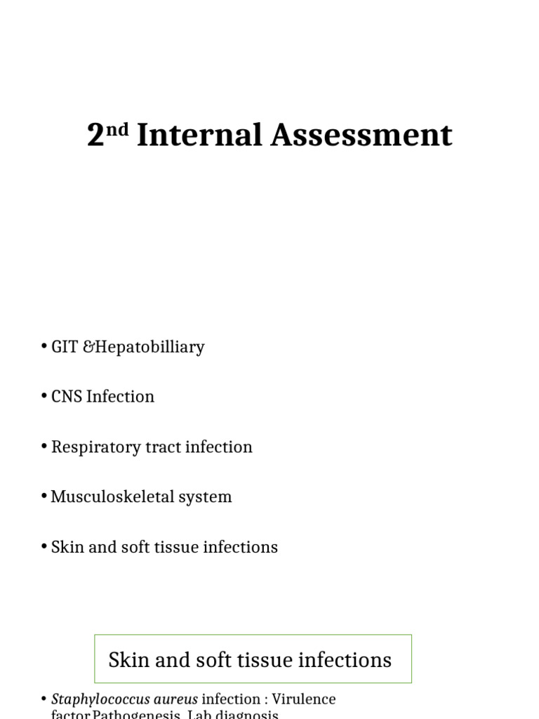 2nd Internal Assessment | PDF | Infection | Pneumonia