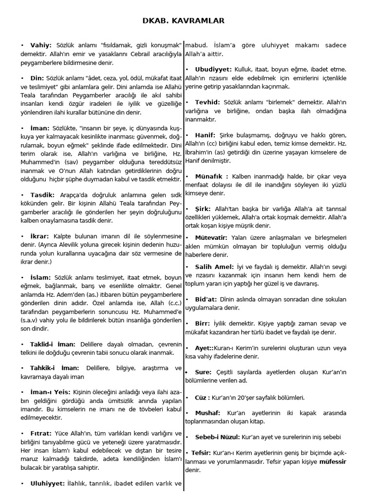 Dkab. Kavramlar | PDF