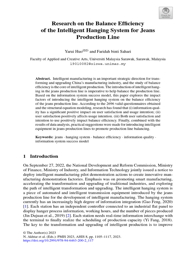Research On The Balance Efficiency of The Intellig | PDF | Factor ...