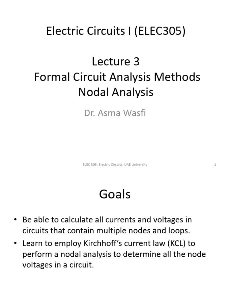 Nodal Analysis for Engineering Students | PDF | Network Analysis (Electrical Circuits ...
