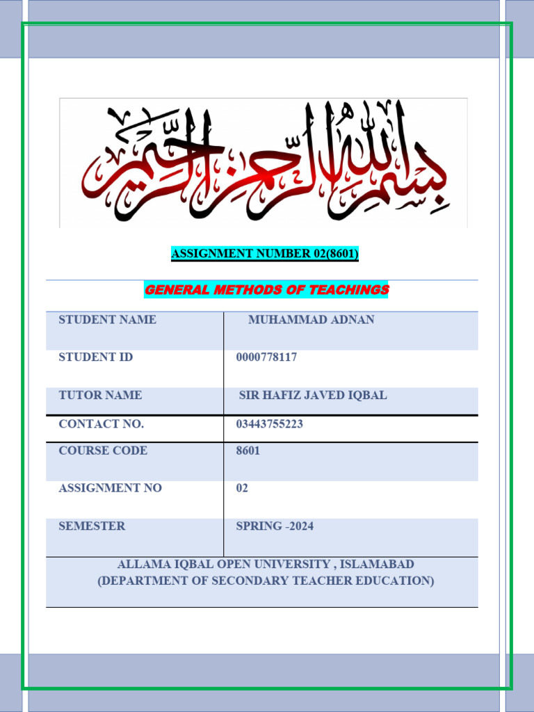 8601 Assignment Number 02 | PDF | Critical Thinking | Thought