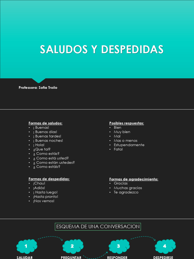 Saludos y Despedidas en Español | PDF